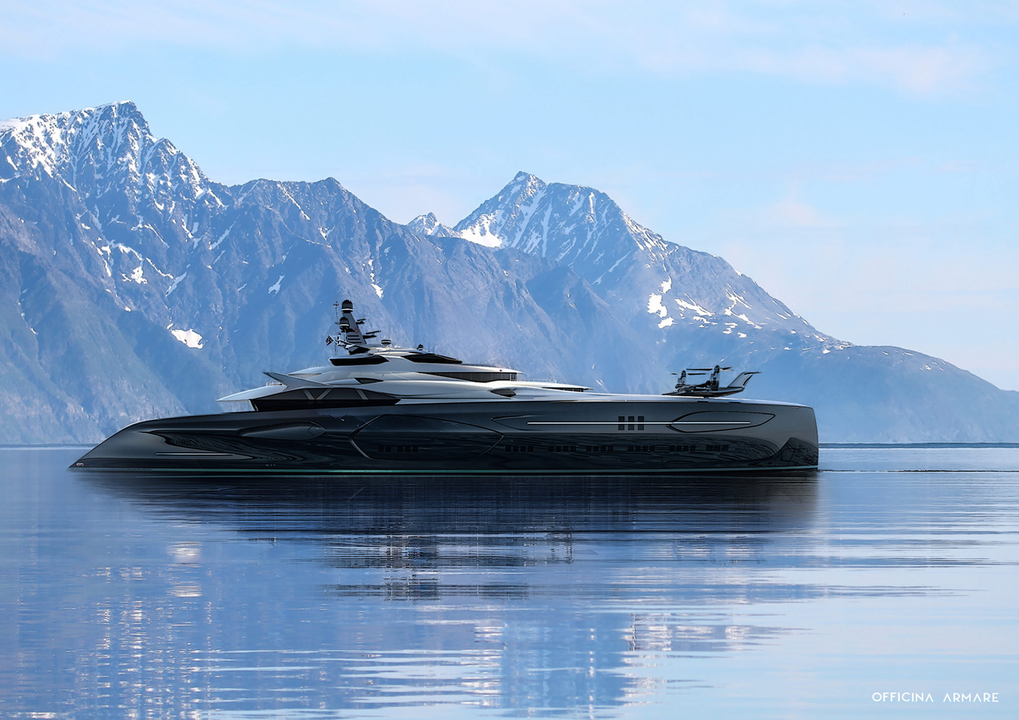Officina Armare’nin uzay gemisine benzeyen en yeni konsept mega yatı ...
